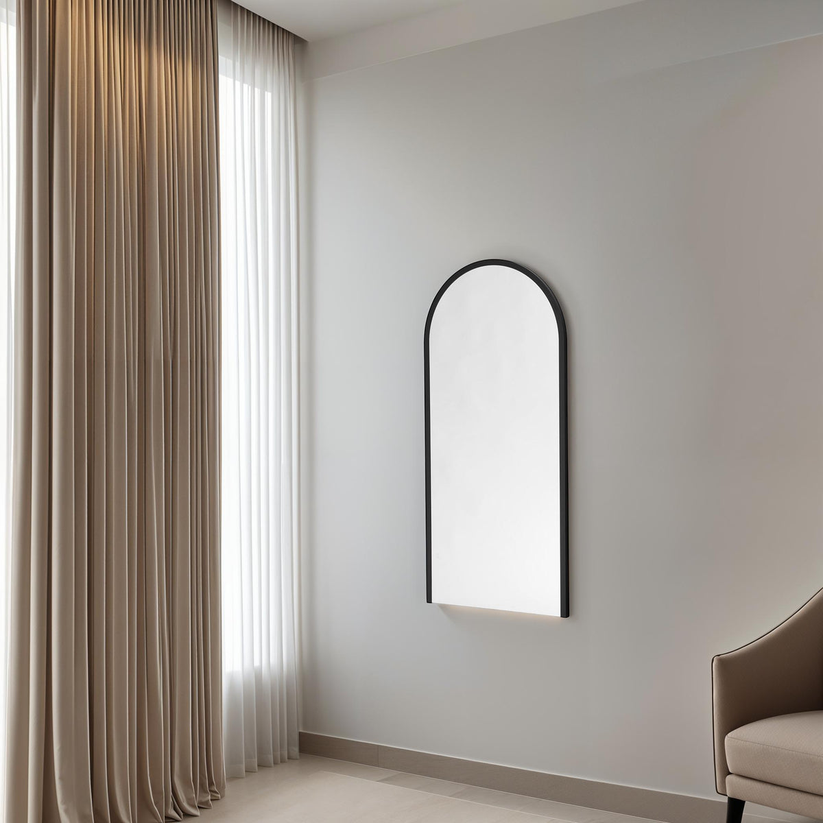 Endless Tall Arched Black Wall Mirror – Decorative Mirrors Online