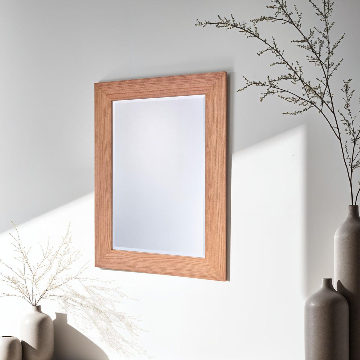 Solid Real Oak Natural Wooden Wall Mirror – Decorative Mirrors Online