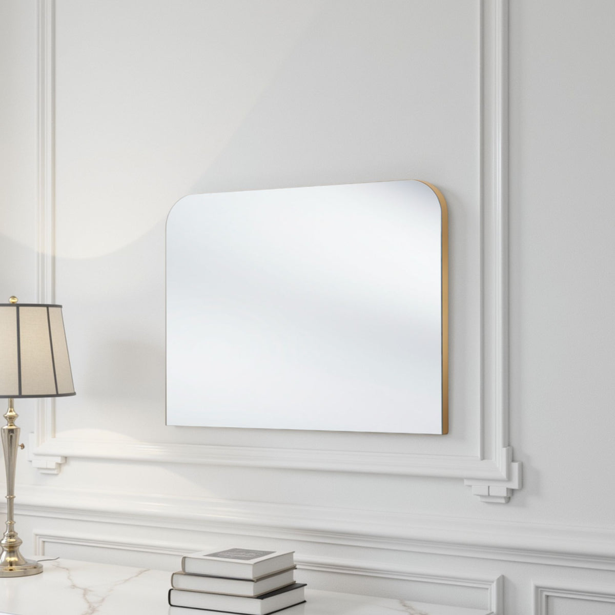 Radius Curved Mantle Wall Mirror Gold – Decorative Mirrors Online