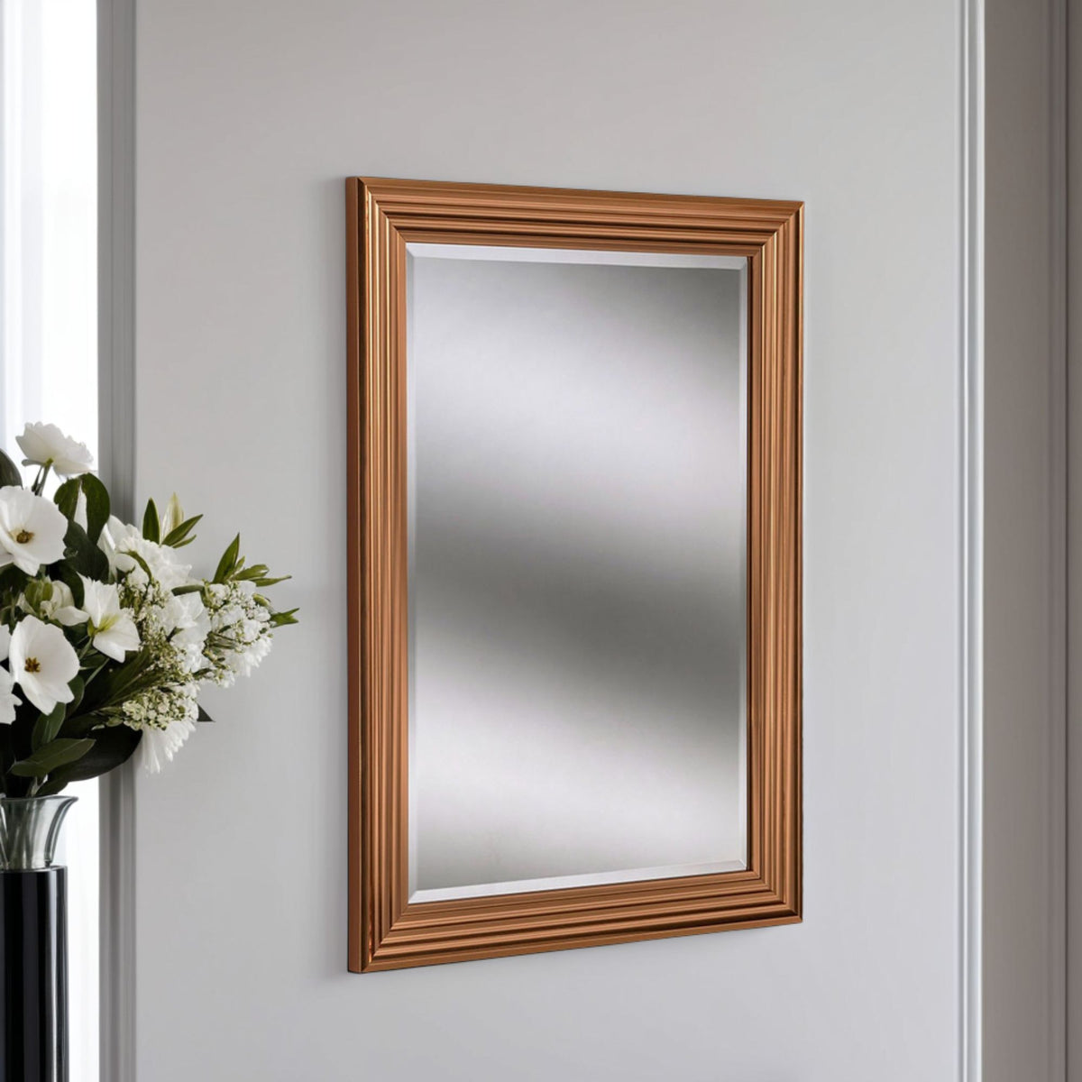 Popham Copper Industrial Rectangular Mirror – Decorative Mirrors Online